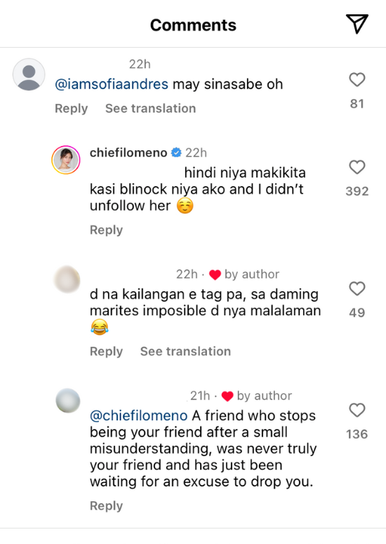 Chie Filomeno takes swipe at Sofia Andres over cryptic posts • PhilSTAR ...